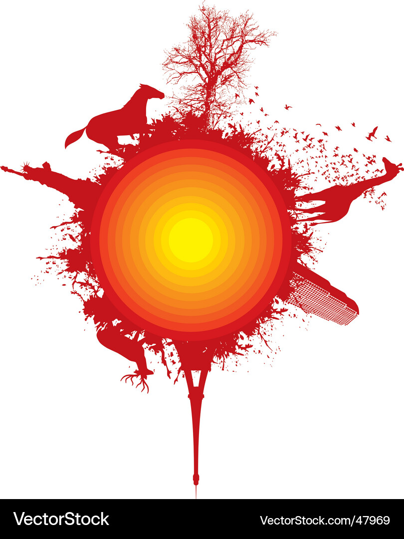 Climate Change Silhouette – Royalty-Free Vector | VectorStock