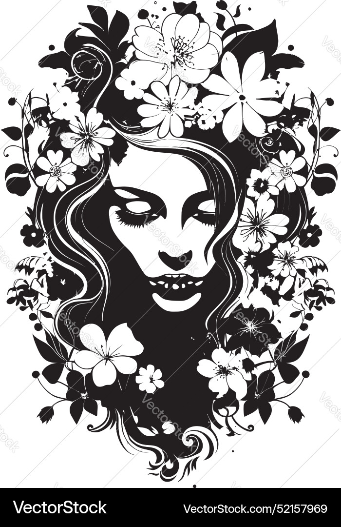 Enchanted ivy beautiful witch logo witchy Vector Image