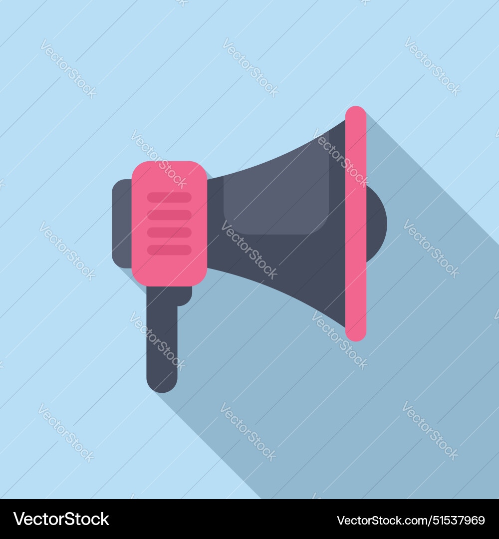 Flat design megaphone icon Royalty Free Vector Image