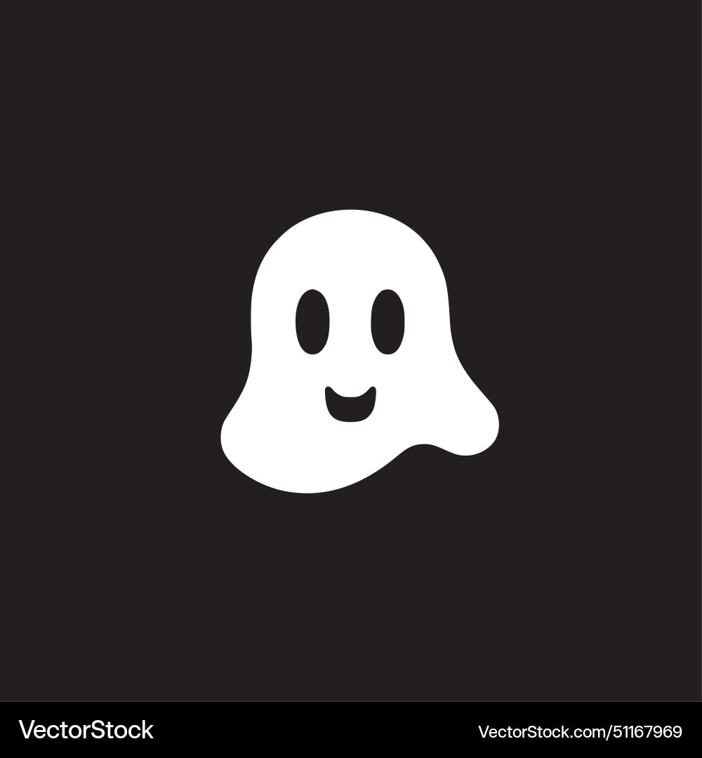 Ghost - black and white isolated icon Royalty Free Vector