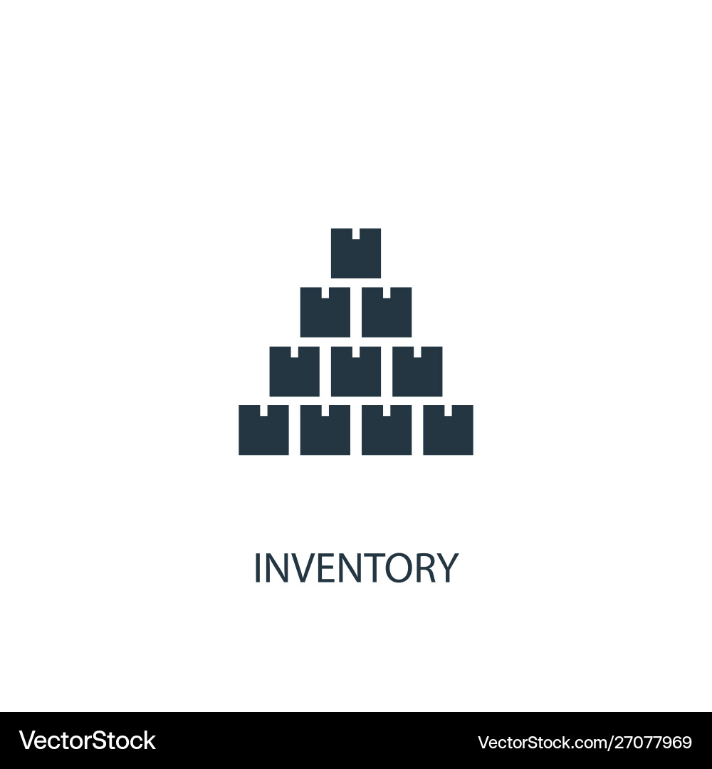 Inventory icon simple element Royalty Free Vector Image