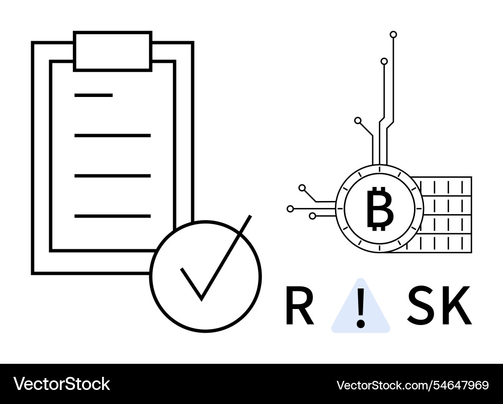 Risk assessment in cryptocurrency understanding Vector Image