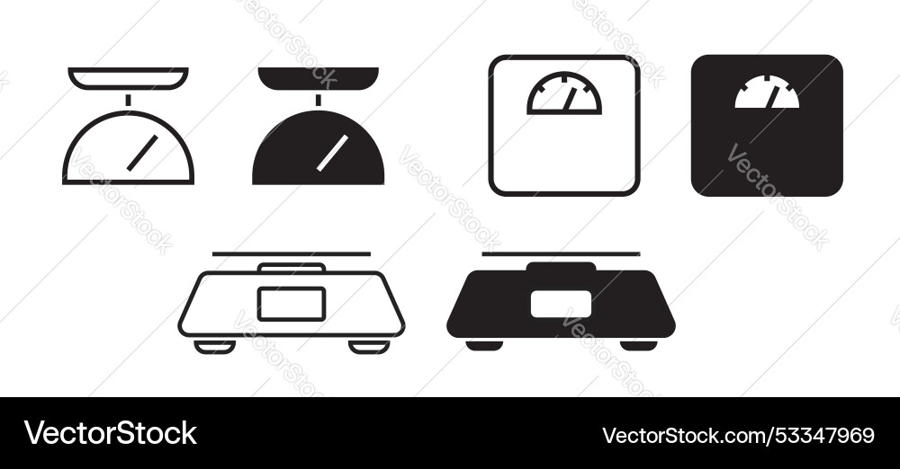 Scale weight icon set simple graphic pictogram Vector Image