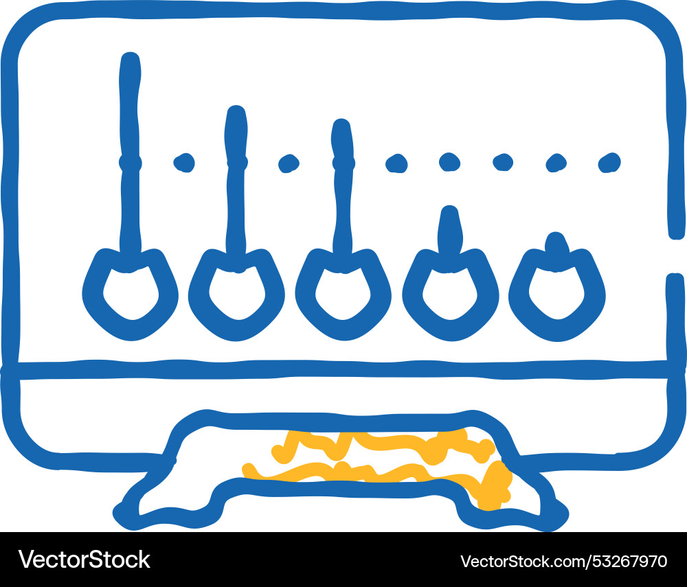 Minimum pass rating icon doodle Royalty Free Vector Image