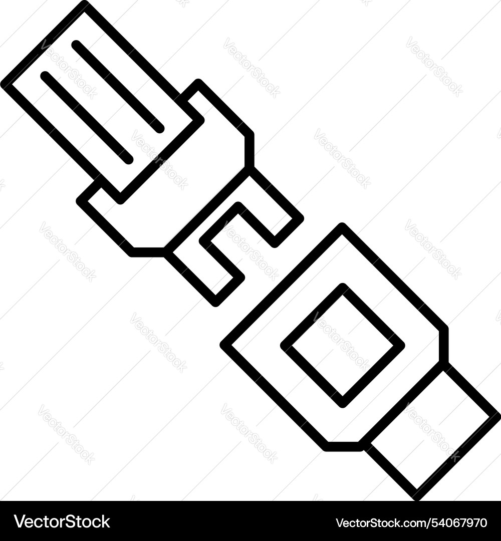 Safety belt line icon design Royalty Free Vector Image
