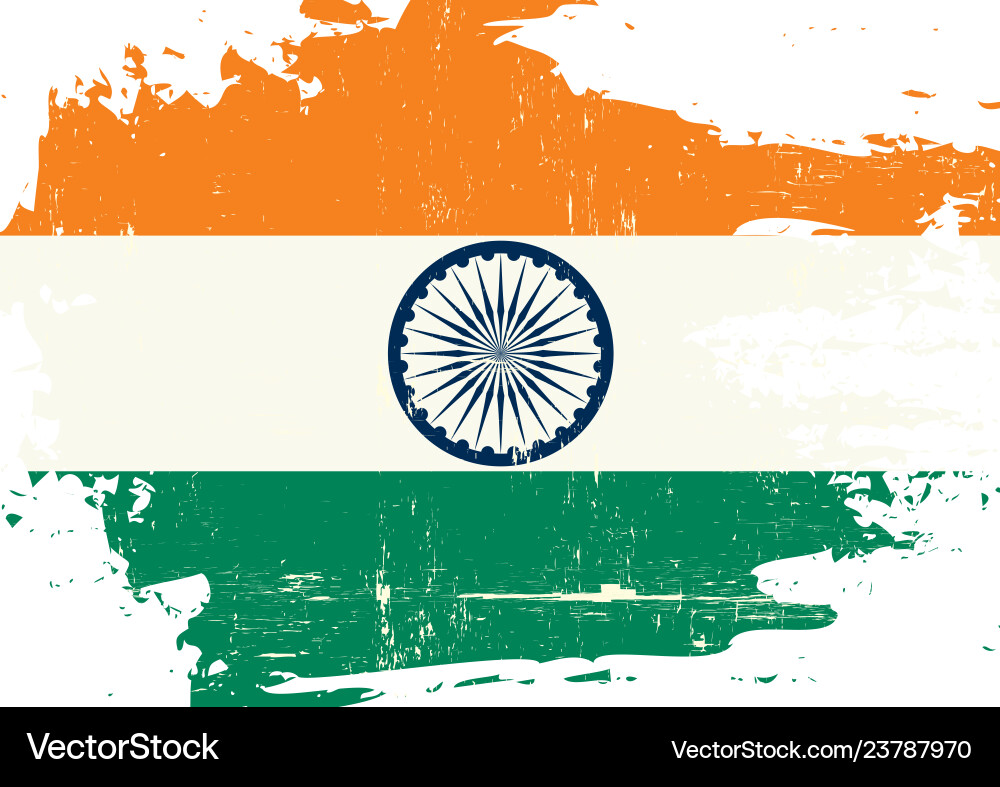 Shattered Indian Flag Royalty Free Vector Image
