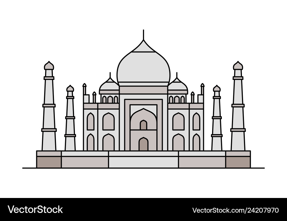 Taj mahal icon Royalty Free Vector Image - VectorStock