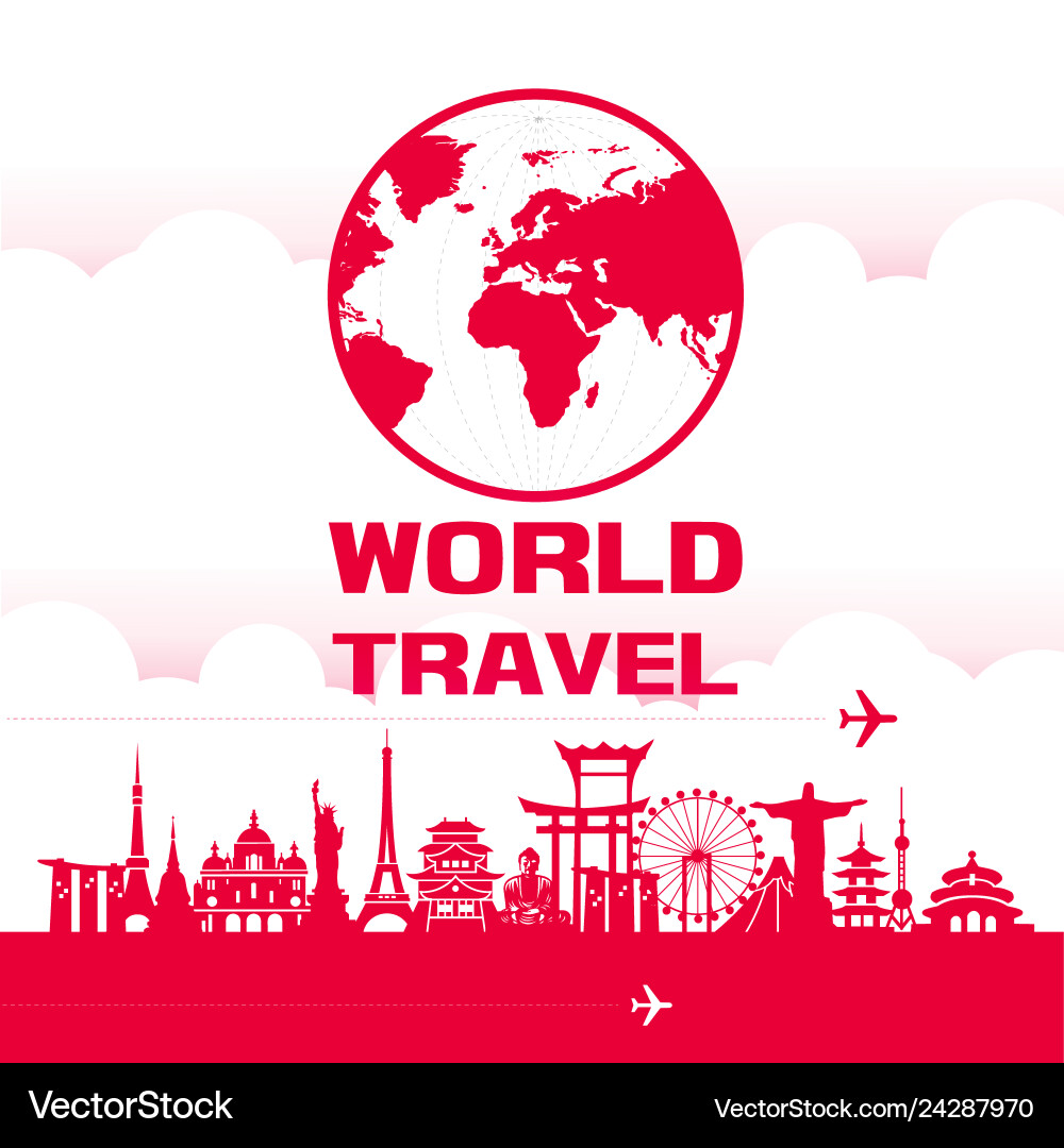 Travel around the world Royalty Free Vector Image