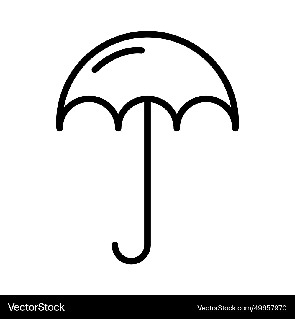 Umbrella line logo icon image Royalty Free Vector Image