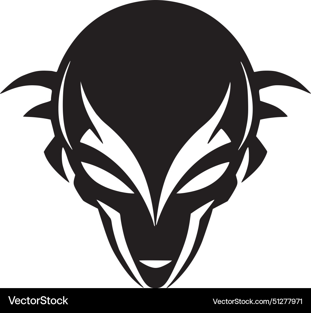 Alien - minimalist and simple silhouette Vector Image