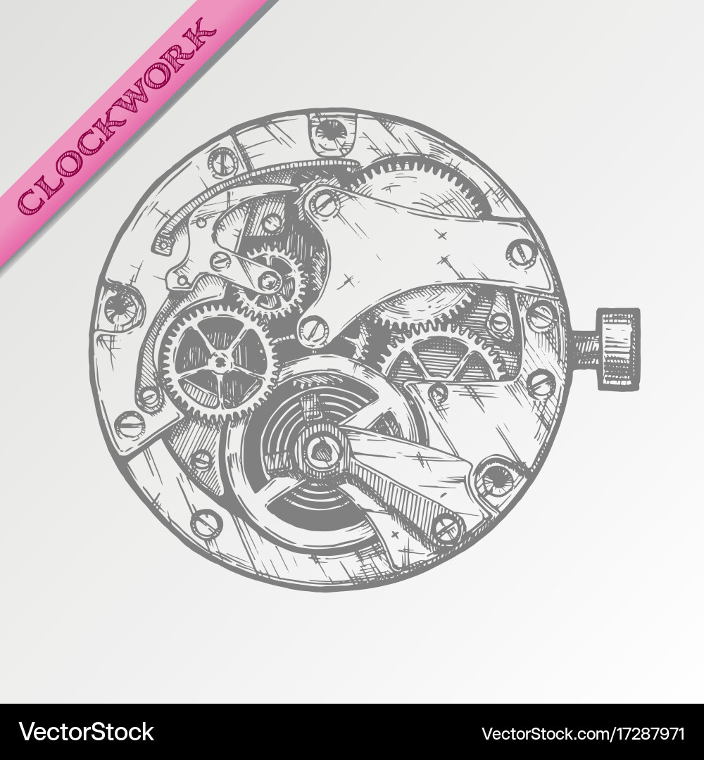 Clockwork Royalty Free Vector Image - VectorStock