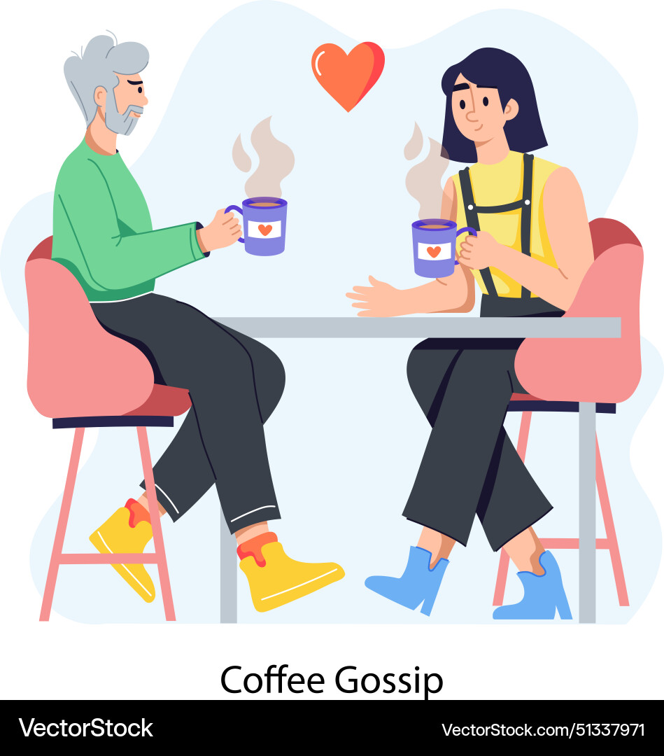 Coffee gossip Royalty Free Vector Image - VectorStock