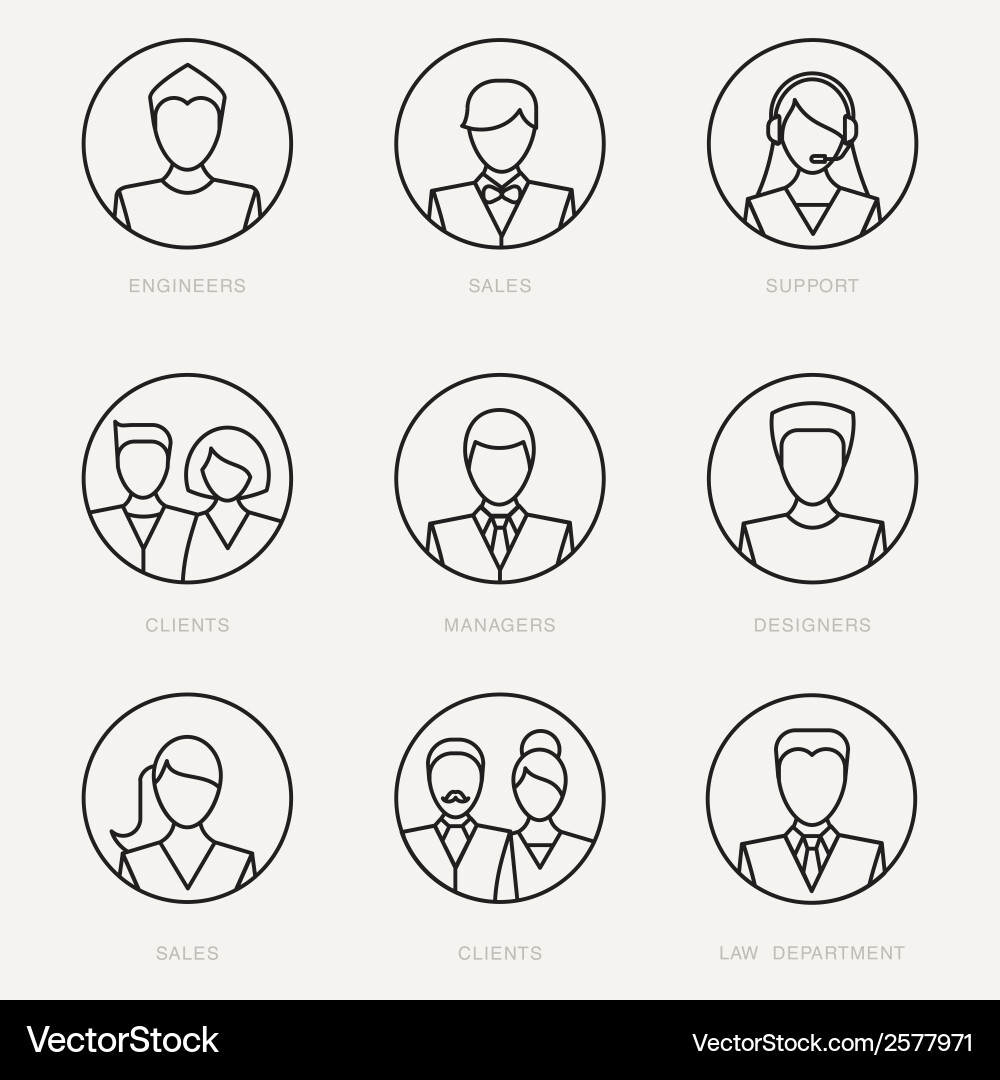 Company avatars Royalty Free Vector Image - VectorStock