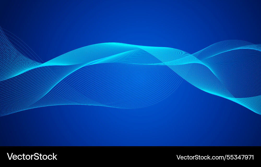 Geometric curved lines in gradient forming Vector Image