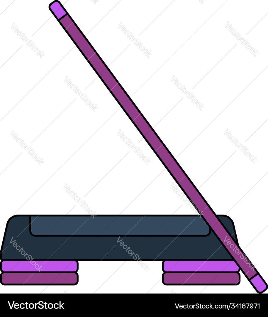 Icon step board and stick Royalty Free Vector Image