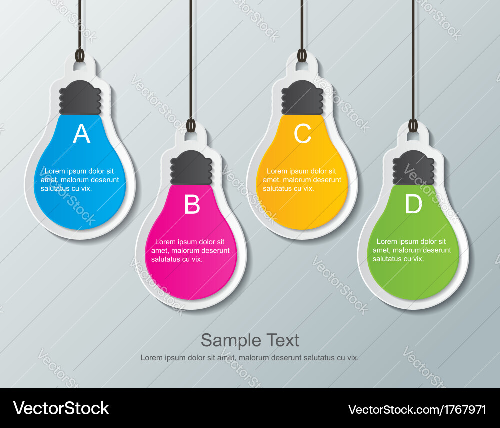 Paper bulbs Royalty Free Vector Image - VectorStock