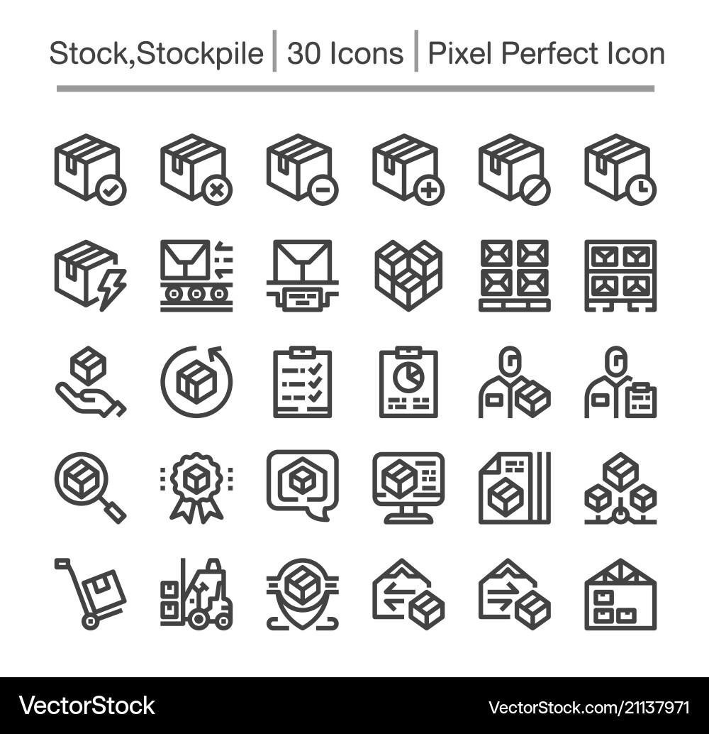 Stockpile icon Royalty Free Vector Image - VectorStock