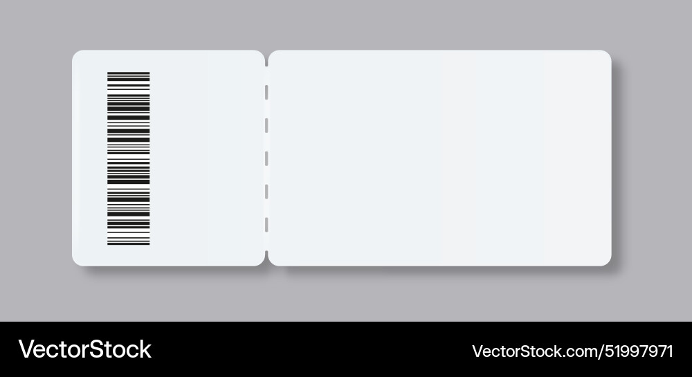 Ticket empty template concert movie theater Vector Image