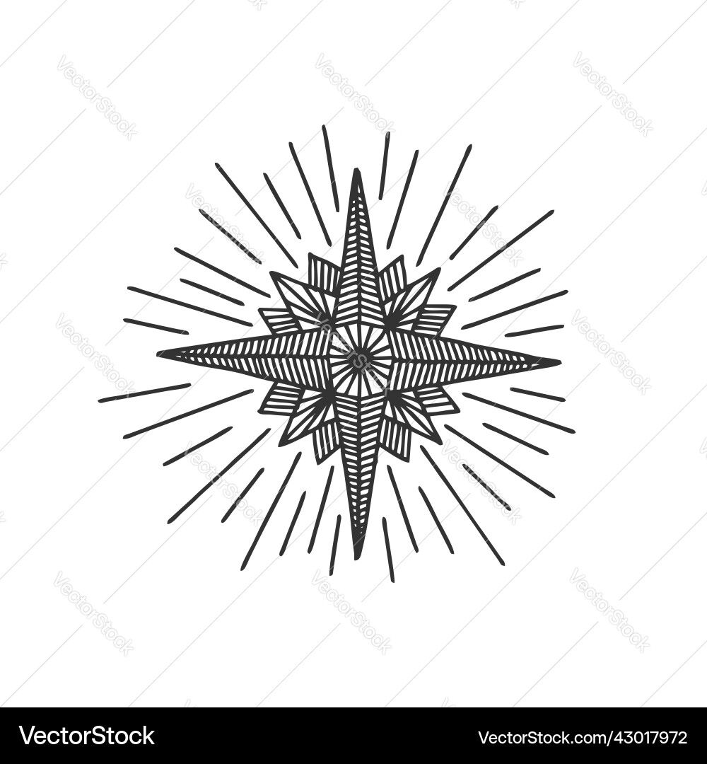 A hand-drawn star Royalty Free Vector Image - VectorStock