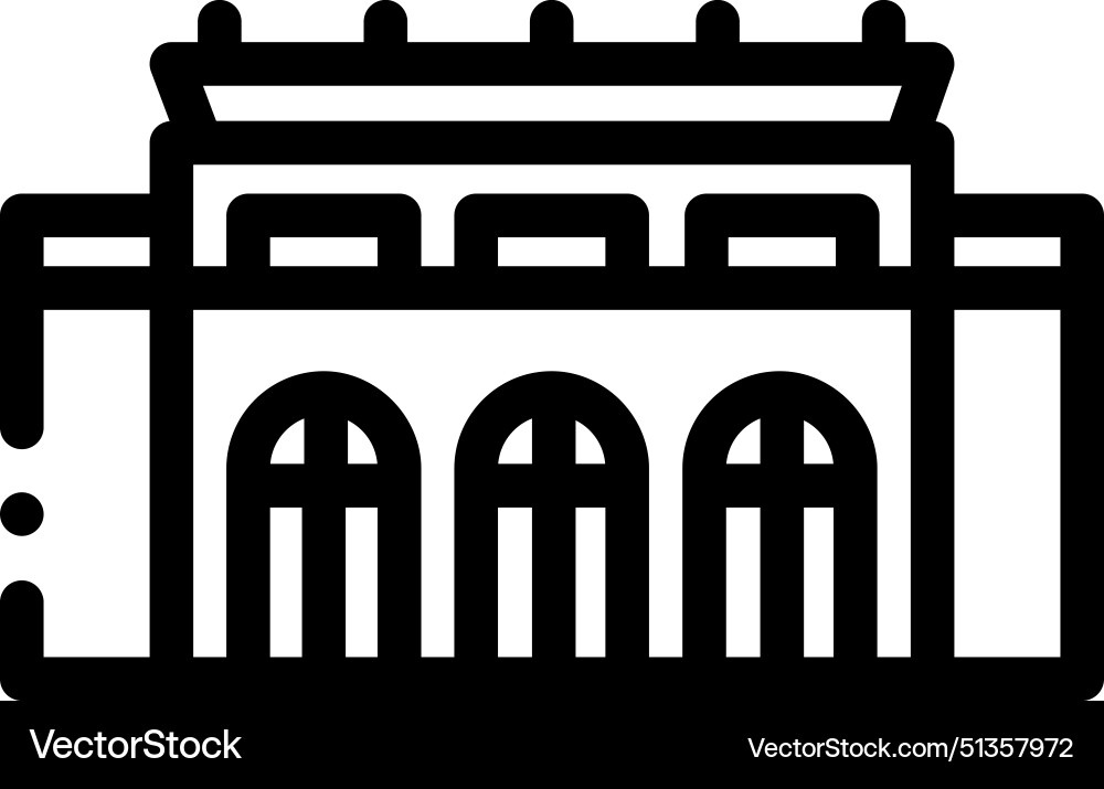 Architecture icon thin linear style design Vector Image
