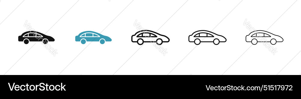 Car side view icon Royalty Free Vector Image - VectorStock