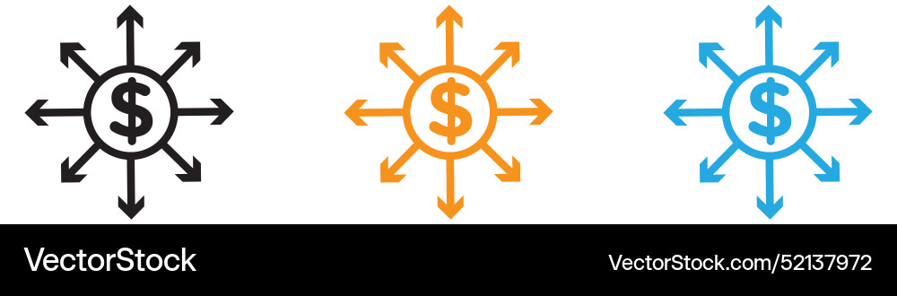 Diversified investment logo set collection Vector Image