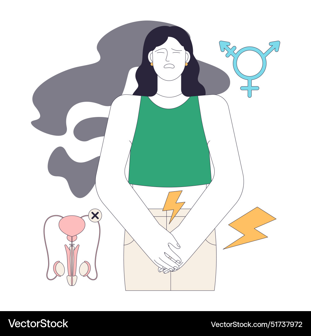 Gender transition complications challenges Vector Image