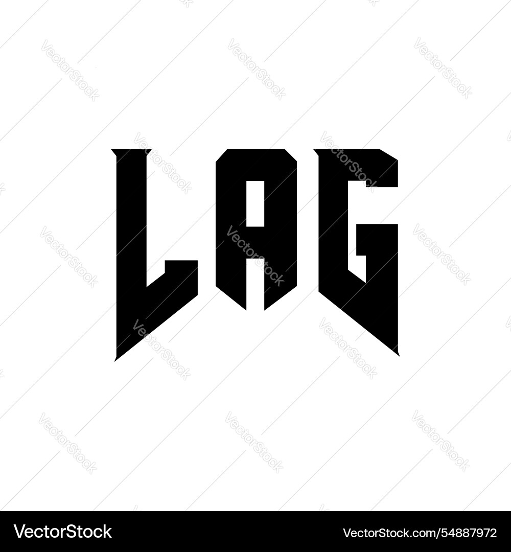 Lag letter logo design for technology company Vector Image