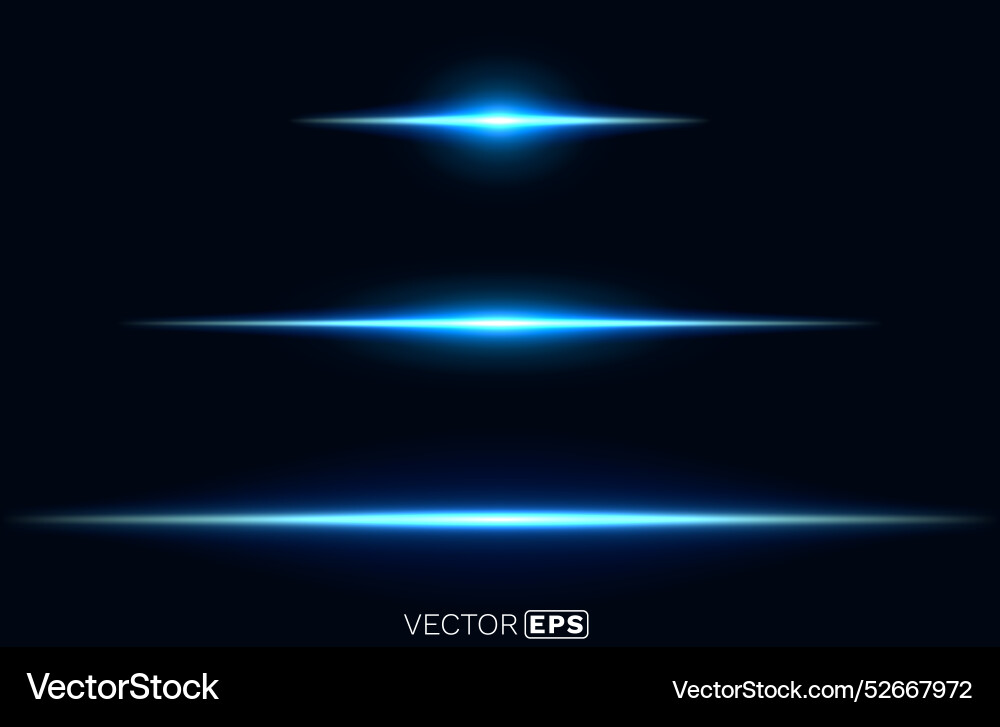Laser light beam on black background Royalty Free Vector