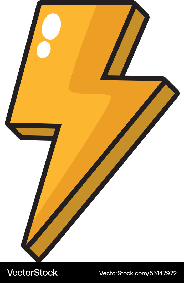 Lightning bolt icon Royalty Free Vector Image - VectorStock