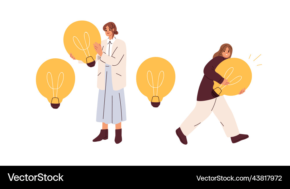 Stealing creative idea plagiarism theft concept Vector Image