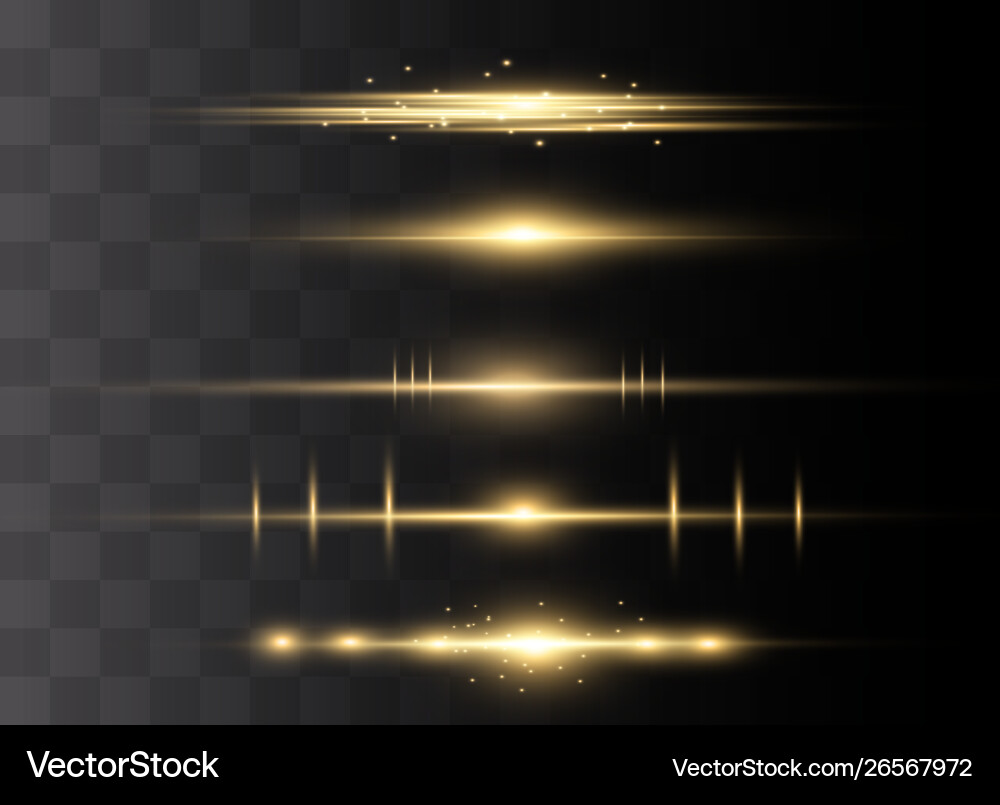 Yellow horizontal glare Royalty Free Vector Image