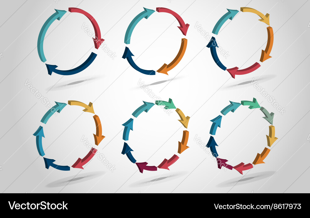 Circular Arrow Progress Diagram Royalty Free Vector Image
