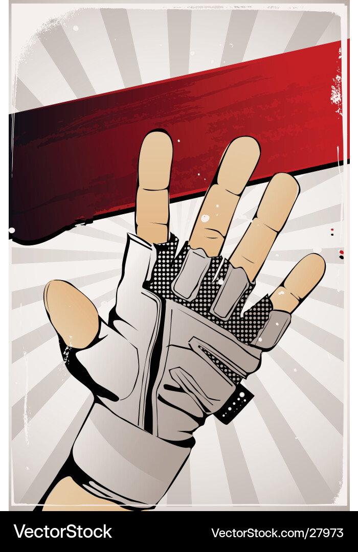 Hand poster Royalty Free Vector Image - VectorStock