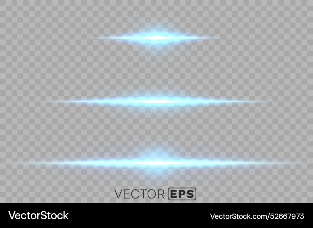 Laser light beam on transparent background Vector Image