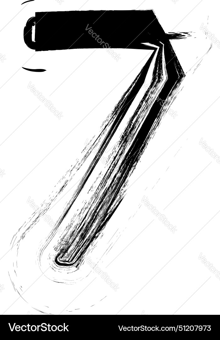 Textured font with an eroded rough letterpress Vector Image