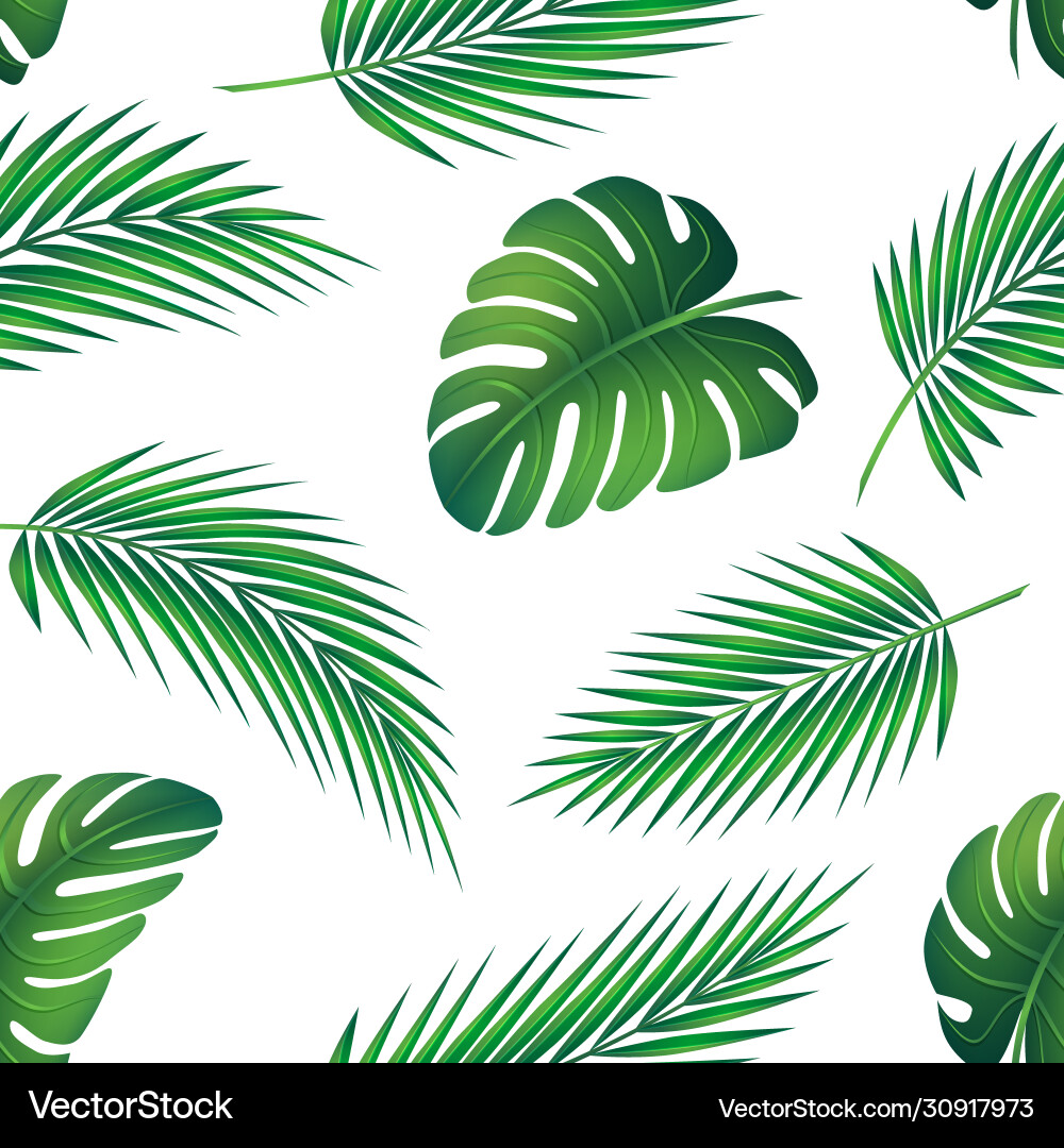 Tropical seamless pattern Royalty Free Vector Image