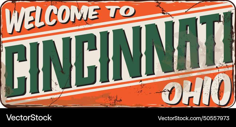 Welcome to cincinnati Royalty Free Vector Image