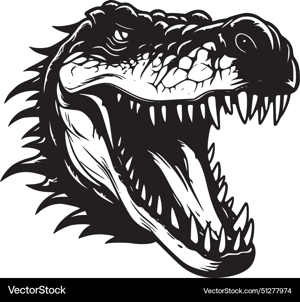 Alligator - minimalist and simple silhouette Vector Image