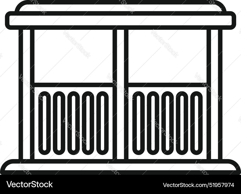 Double turnstile gate entrance access point icon Vector Image