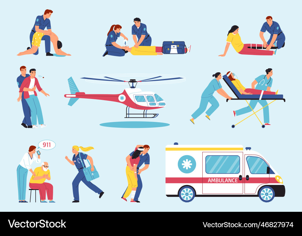 First aid set Royalty Free Vector Image - VectorStock