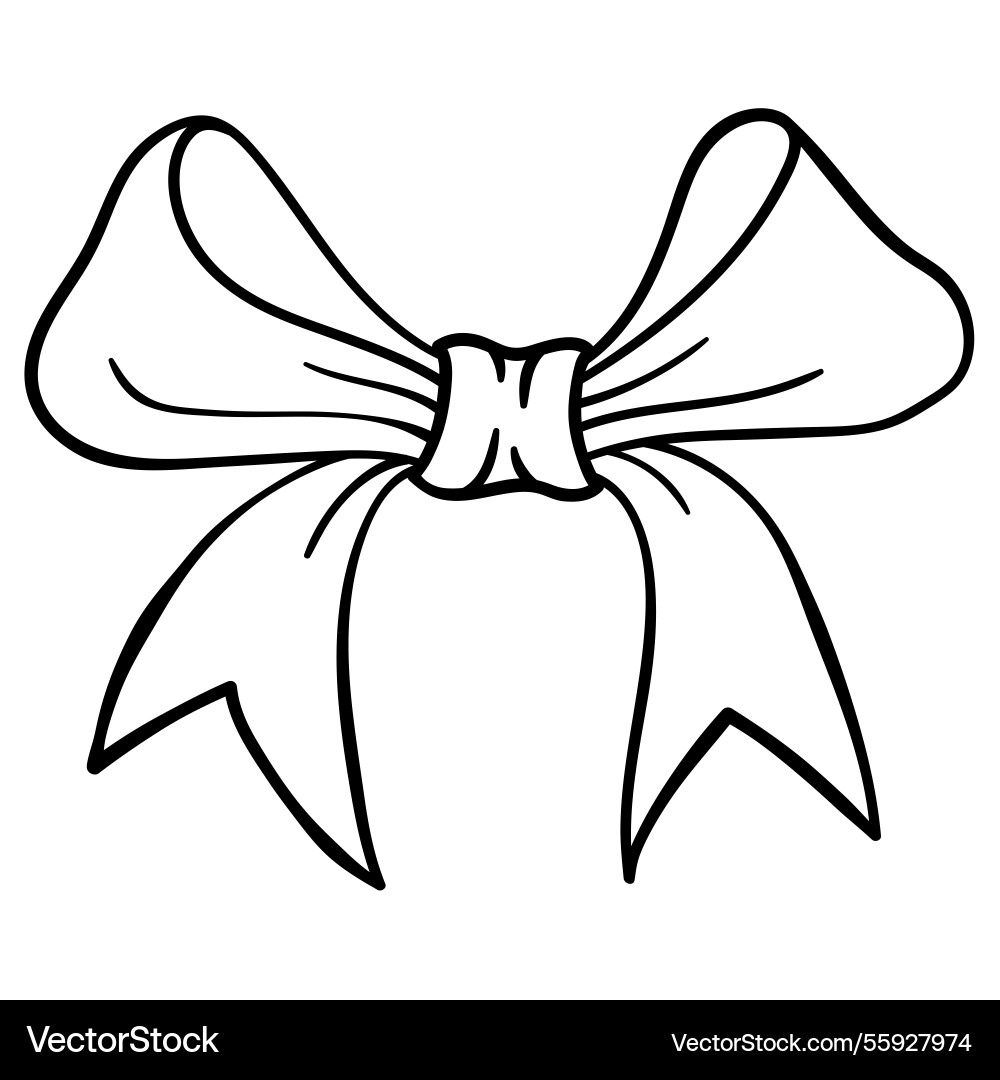 Fish tail bow or hair fabric dovetail looks Vector Image