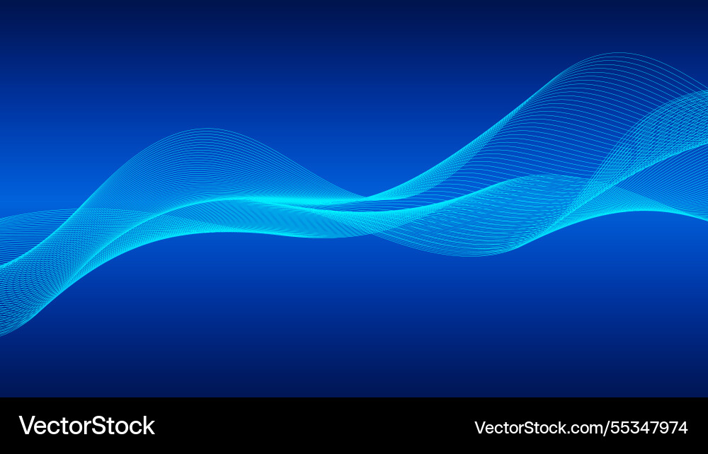 Geometric curved lines in gradient forming Vector Image