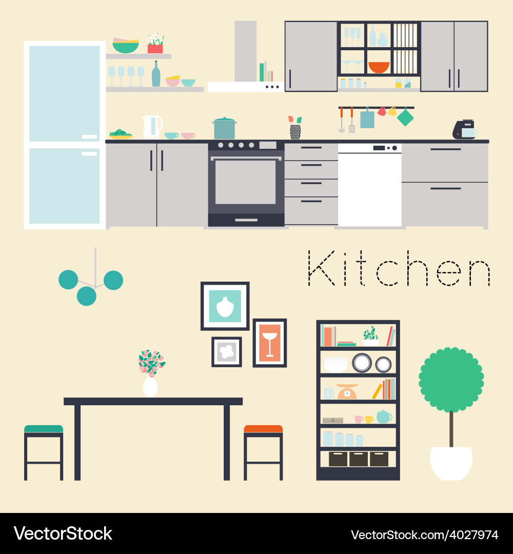 Kitchen Royalty Free Vector Image - VectorStock