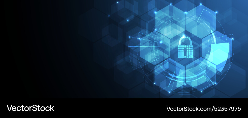 Cyber security and information or network Vector Image