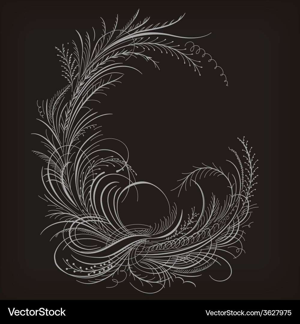 Decorative calligraphy border Royalty Free Vector Image
