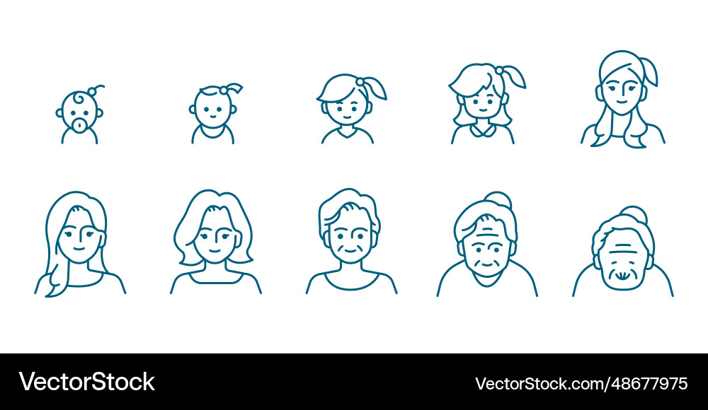 Different Generations Icon Vector Images (over 2,900)