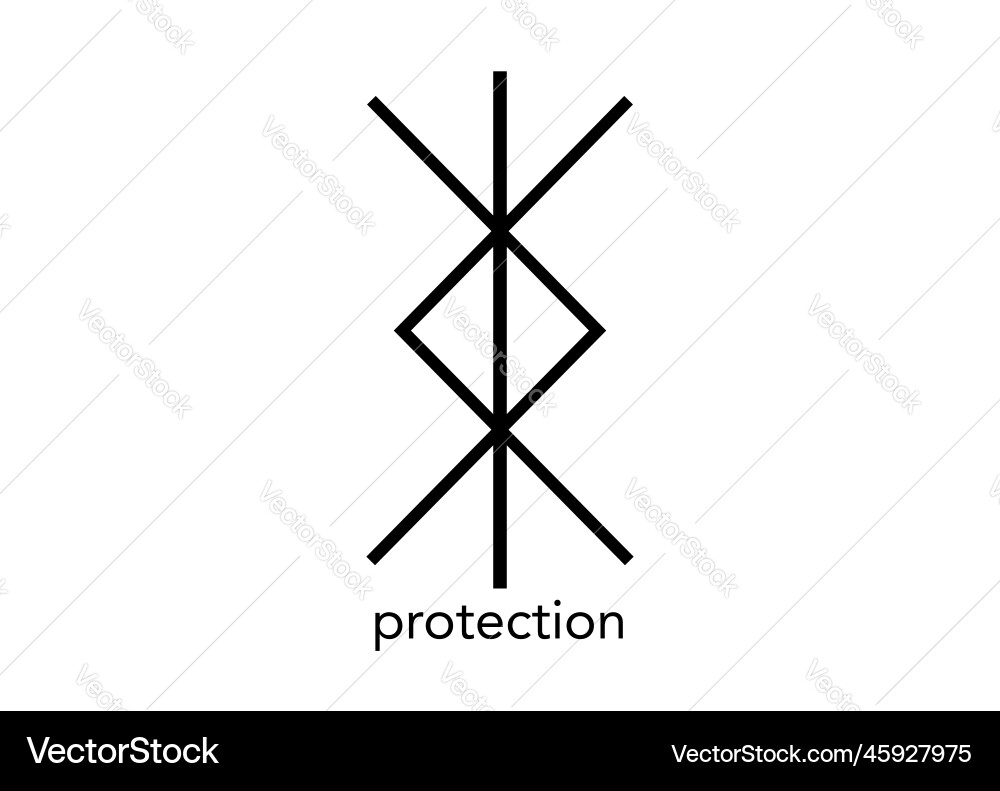 Norse Protection Rune Symbol Royalty Free Vector Image