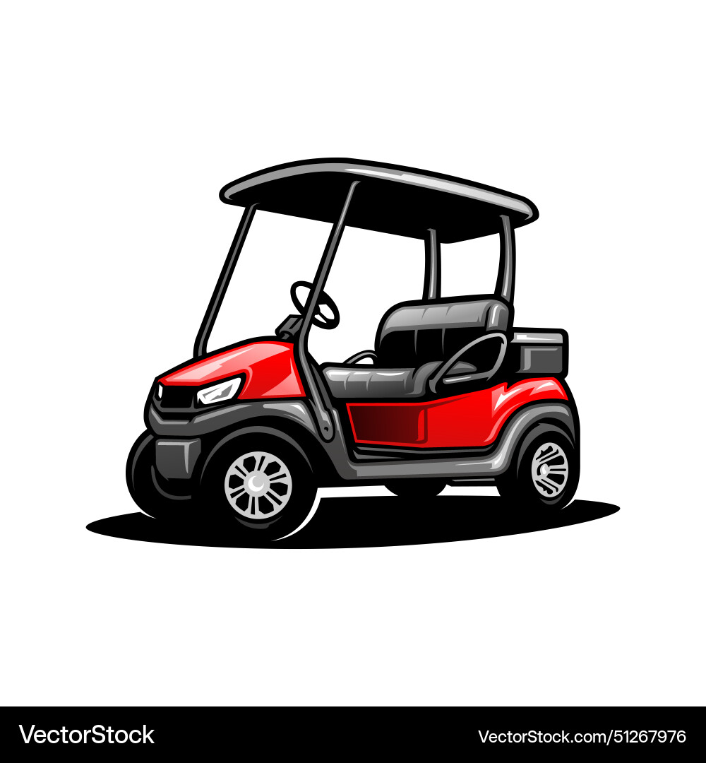 Electric vehicle golf cart Royalty Free Vector Image