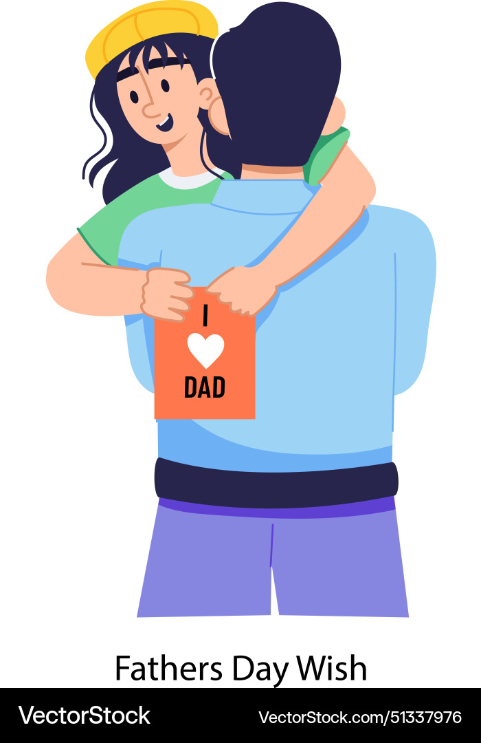 Fathers day wish Royalty Free Vector Image - VectorStock
